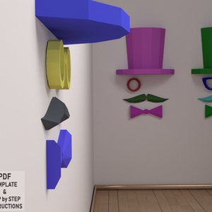 Gentleman Papercraft, Monocle Papercraft, Man in Hat, Gentleman With a ...