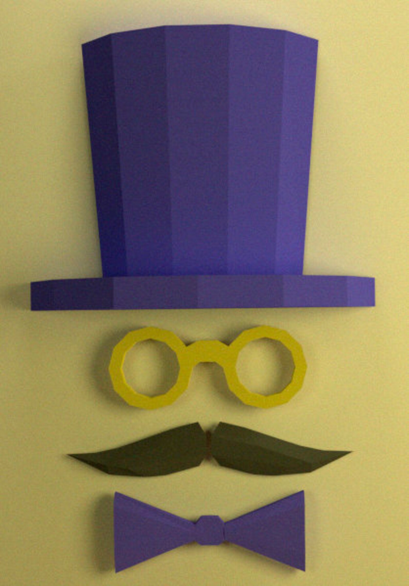 Gentleman Papercraft, Monocle Papercraft, Man in Hat, Gentleman With a ...