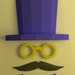 Gentleman Papercraft, Monocle Papercraft, Man in Hat, Gentleman With a ...