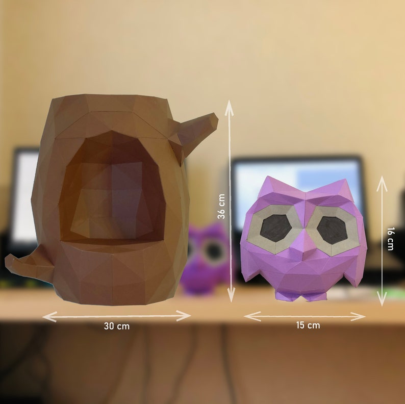 Owl Papercraft 3d Paper Model, Make Your Own Paper Owl Model, DIY Owl ... Owl Papercraft 3d Paper Model, Make Your Own Paper Owl Model, DIY Owl ...