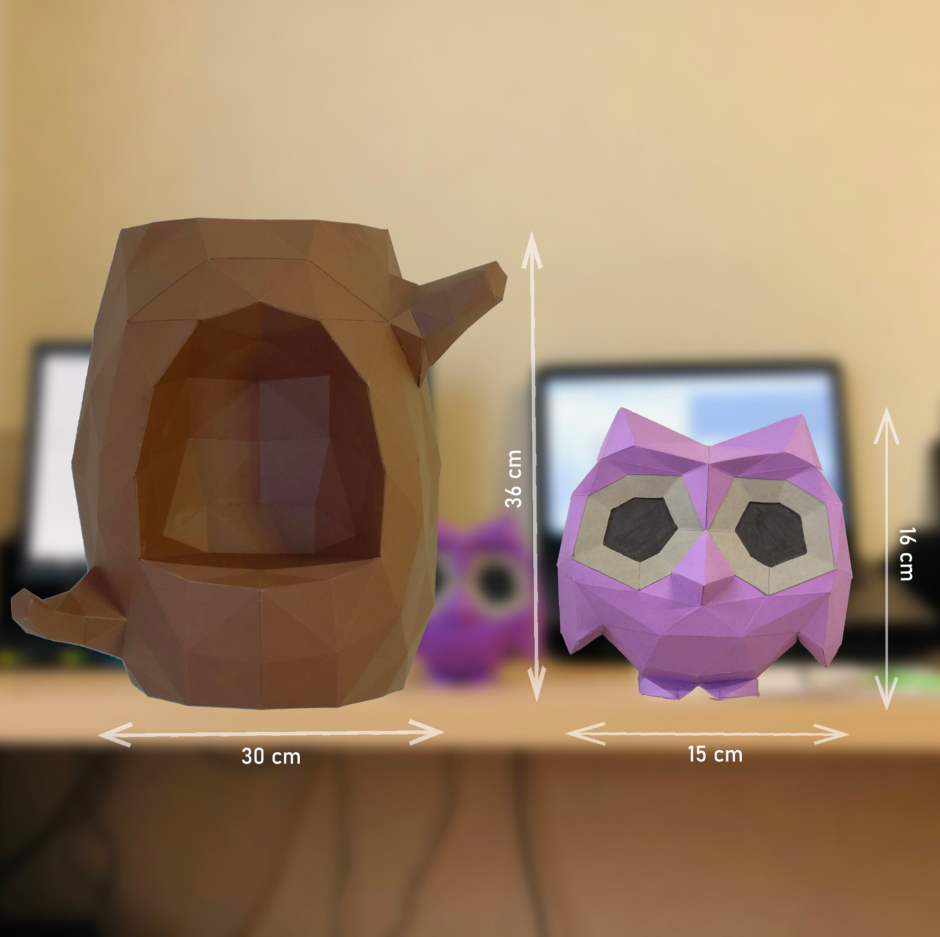 Owl Papercraft 3d Paper Model, Make Your Own Paper Owl Model, DIY Owl ...