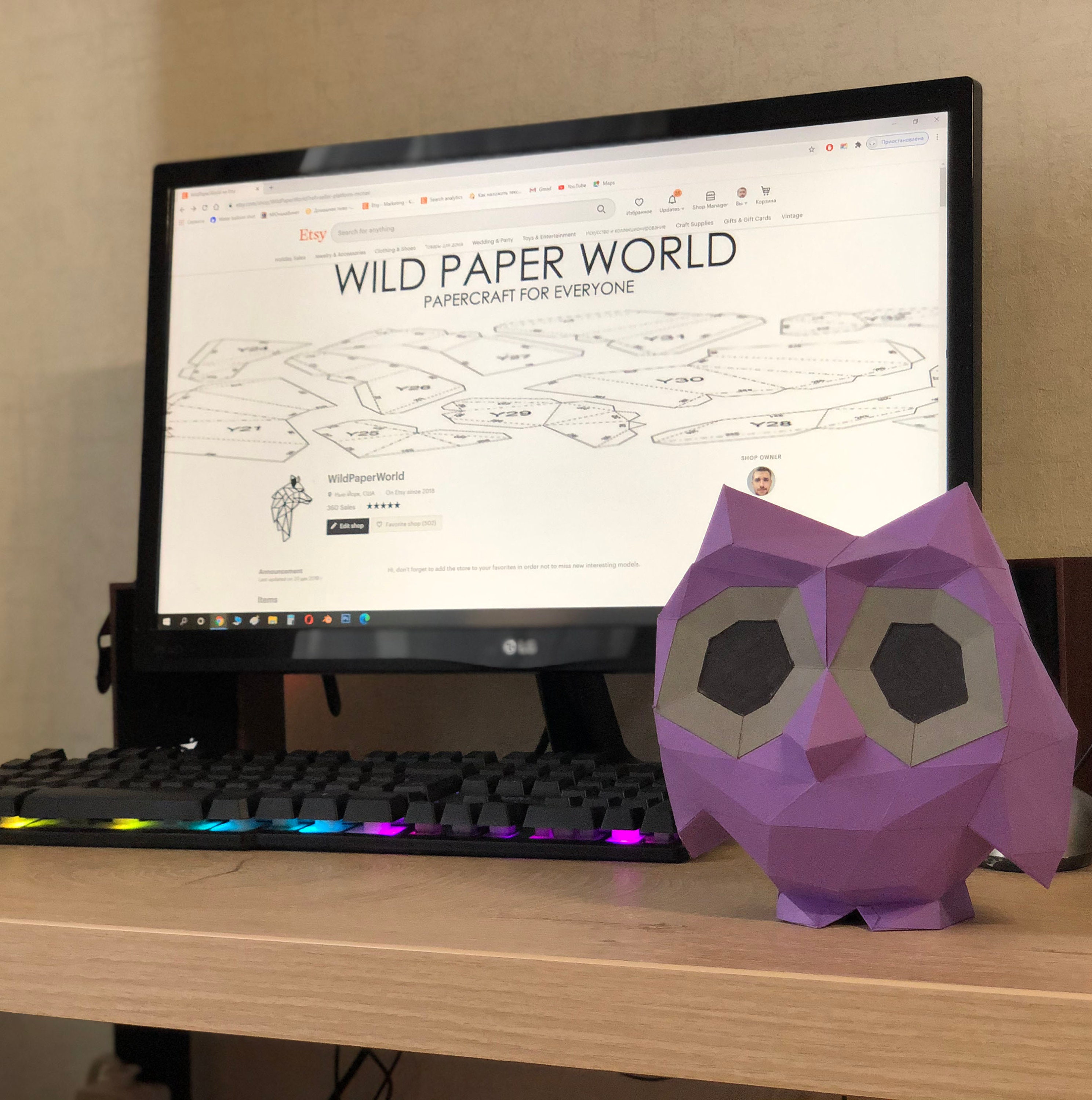 Owl Papercraft 3d Paper Model, Make Your Own Paper Owl Model, DIY Owl ...