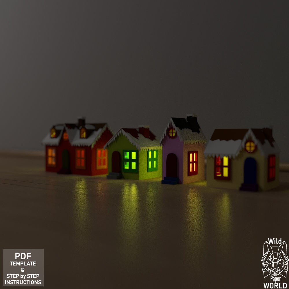 Christmas Village, Papercraft Christmas, Papercraft House, 3D Model ...