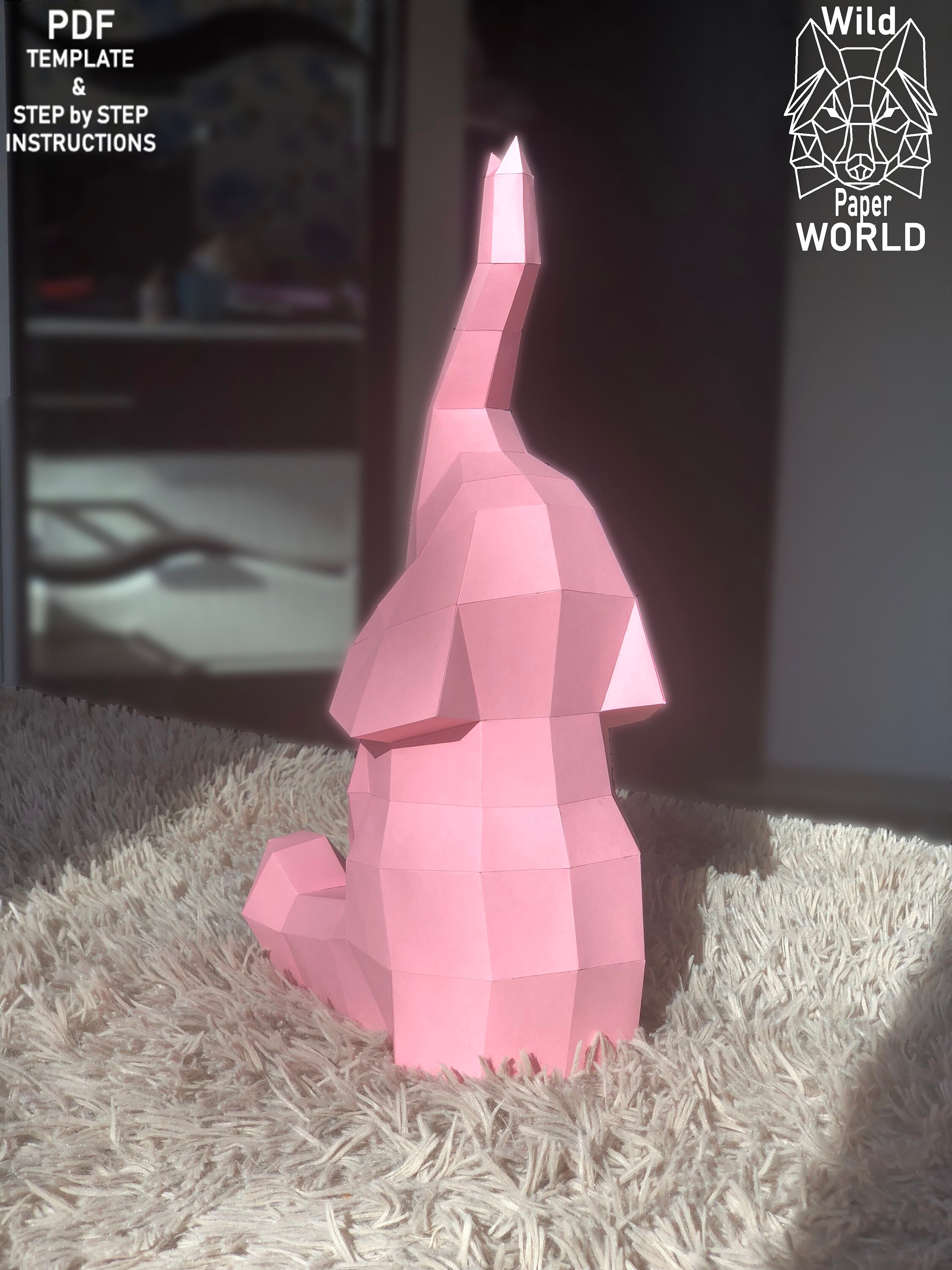 Baby Elephant, Papercraft Elephant, Make Your Own Elephant, DIY, Paper ...