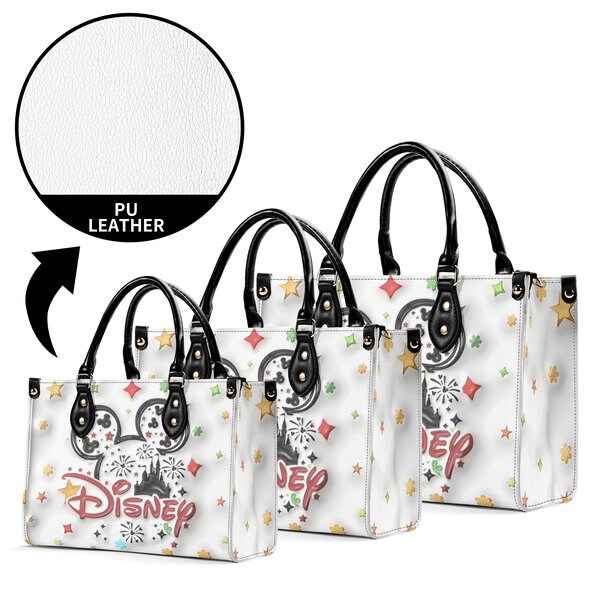 Mickey Leather Bag, Disney Mickey Handbag, Custom Leather Bag, Woman ...