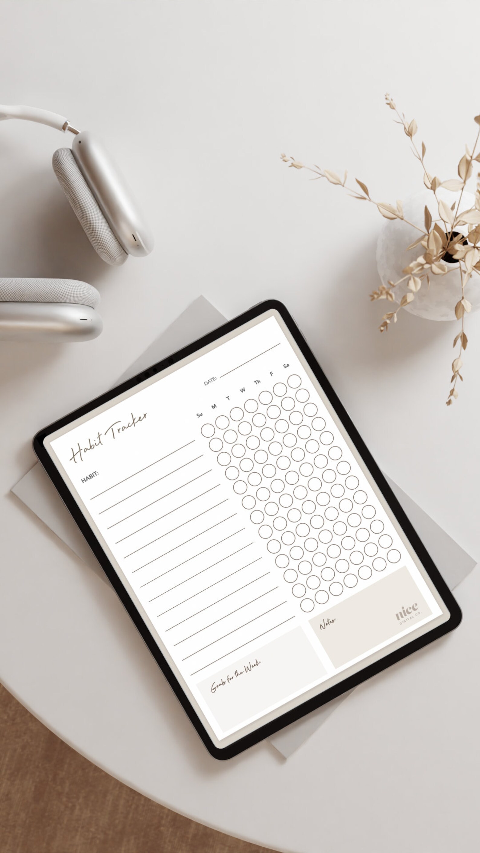 Digital Daily Habit Tracker for Success | Goodnotes and Notability ...