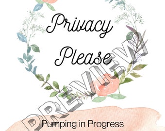 Pumping Door Sign Printable Rainbow and Pink Breast Pump - Etsy
