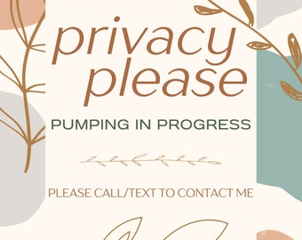 Pumping Sign PDF, Baby Shower Gift, Printable PDF, Breastfeeding Sign ...