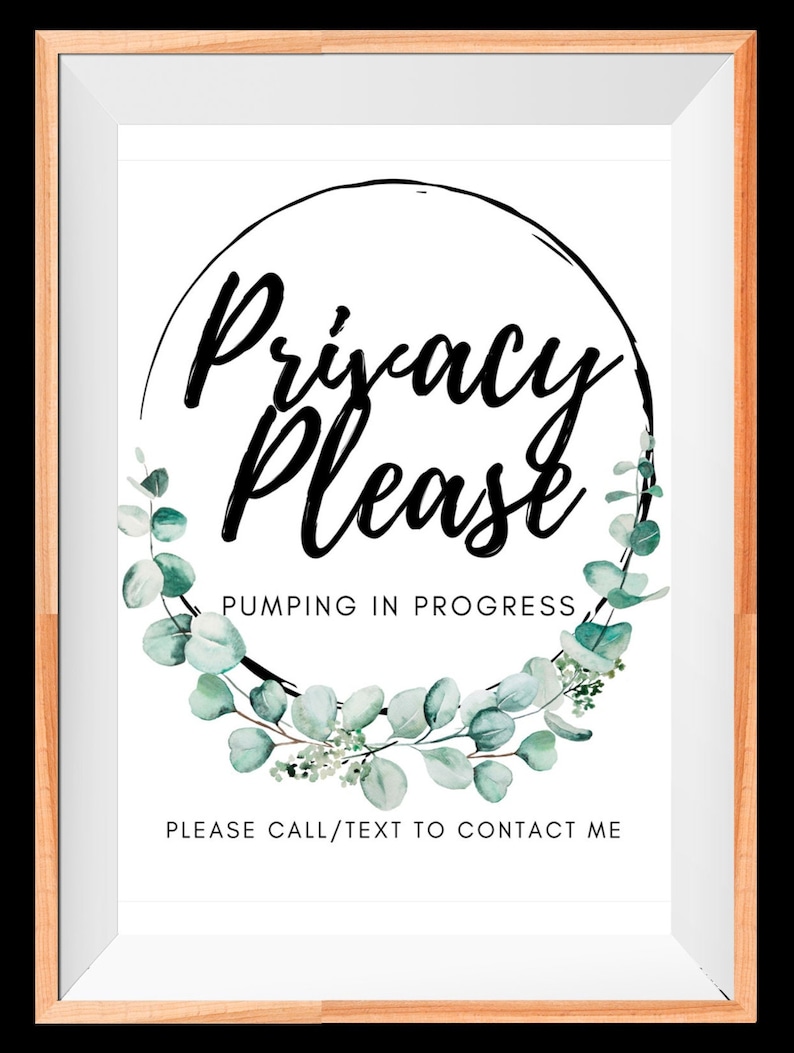 Pumping Sign PDF, Baby Shower Gift, Printable PDF, Breastfeeding Sign ...