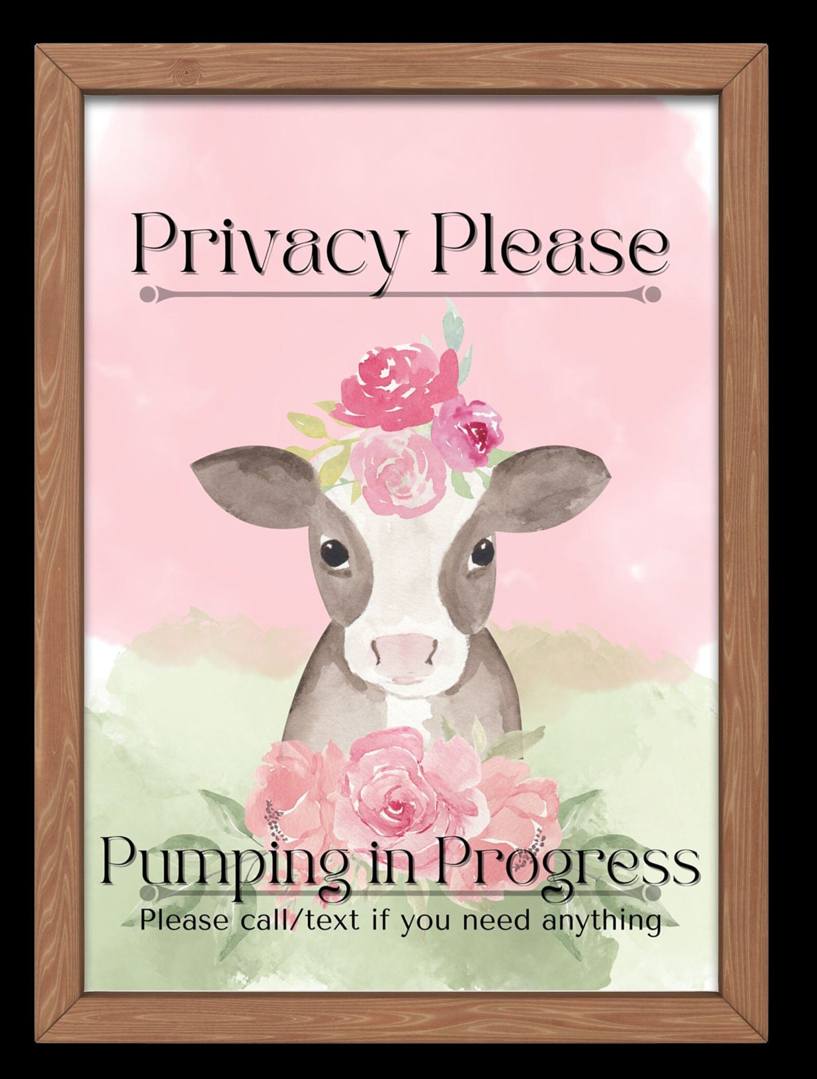 Pumping Sign PDF, Baby Shower Gift, Printable PDF, Breastfeeding Sign ...