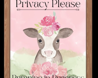 Pumping Sign PDF, Baby Shower Gift, Printable PDF, Breastfeeding Sign ...