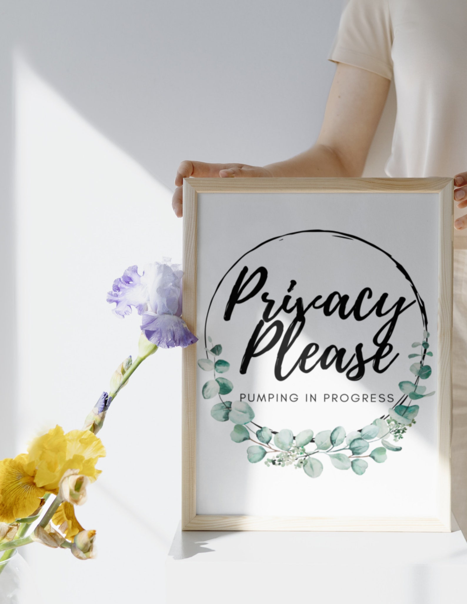 Pumping Sign PDF, Baby Shower Gift, Printable PDF, Breastfeeding Sign ...