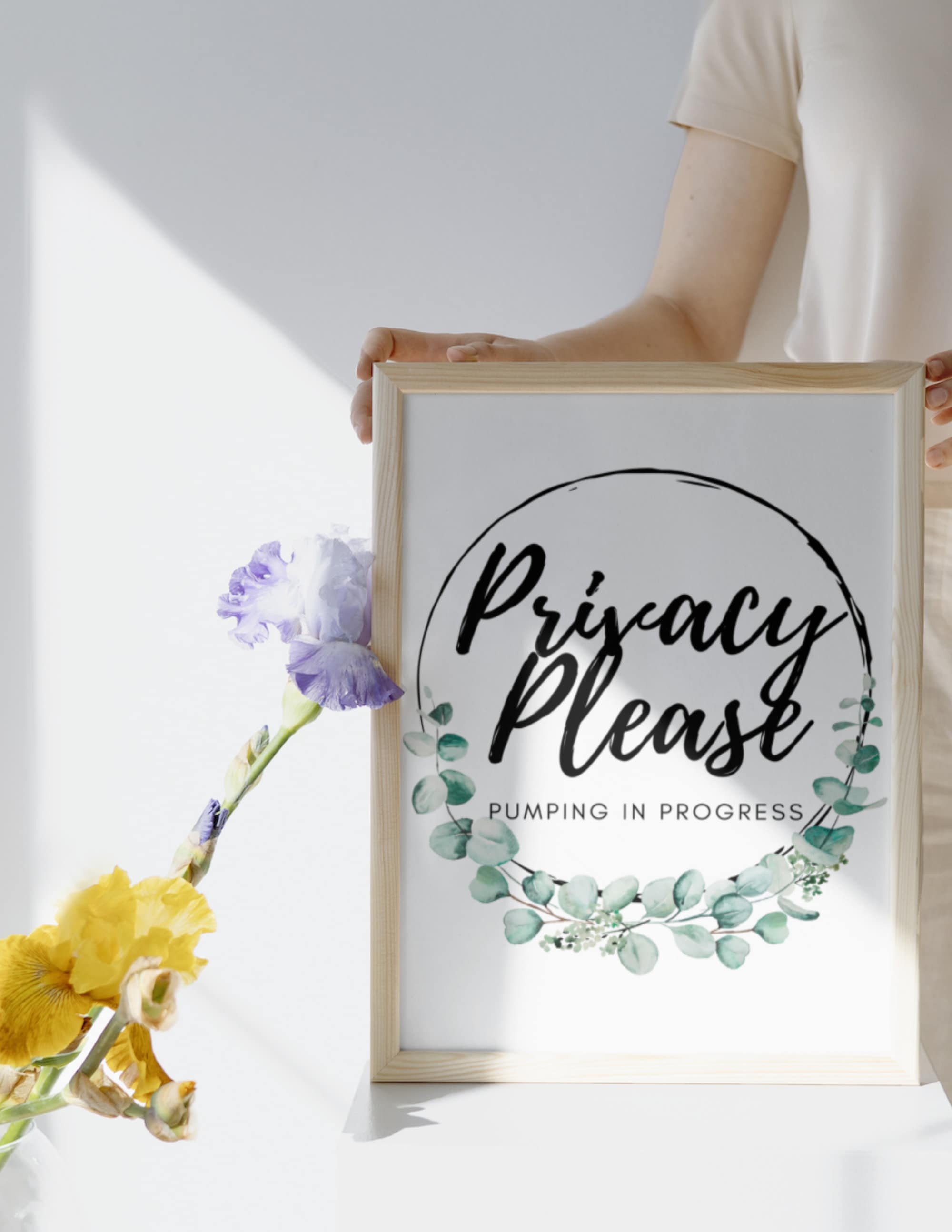 Pumping Sign PDF, Baby Shower Gift, Printable PDF, Breastfeeding Sign ...