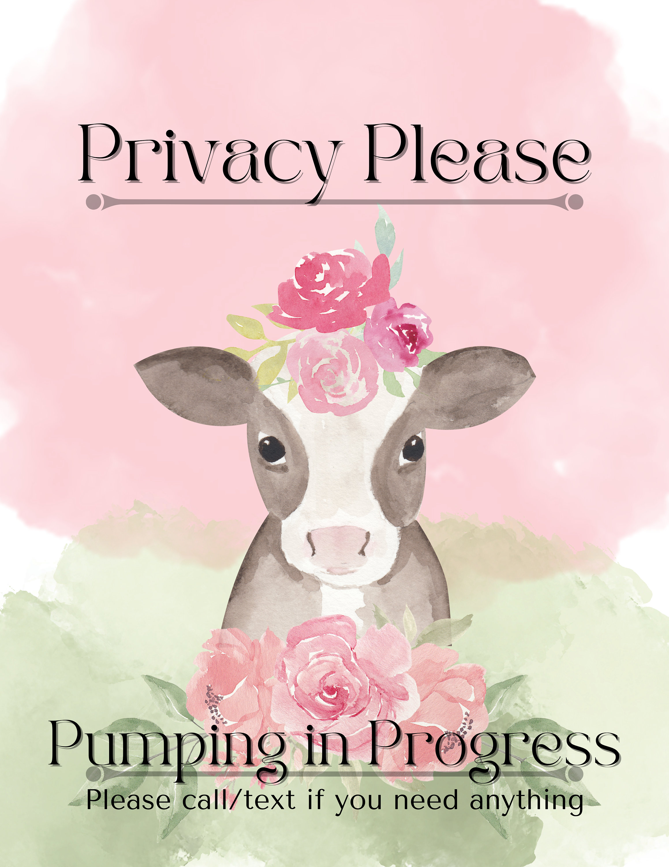 Pumping Sign PDF, Baby Shower Gift, Printable PDF, Breastfeeding Sign ...