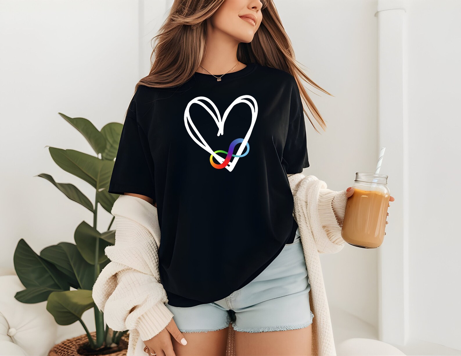 Autism Infinity Symbol and Heart PNG | Autism Acceptance PNG | Hand ...