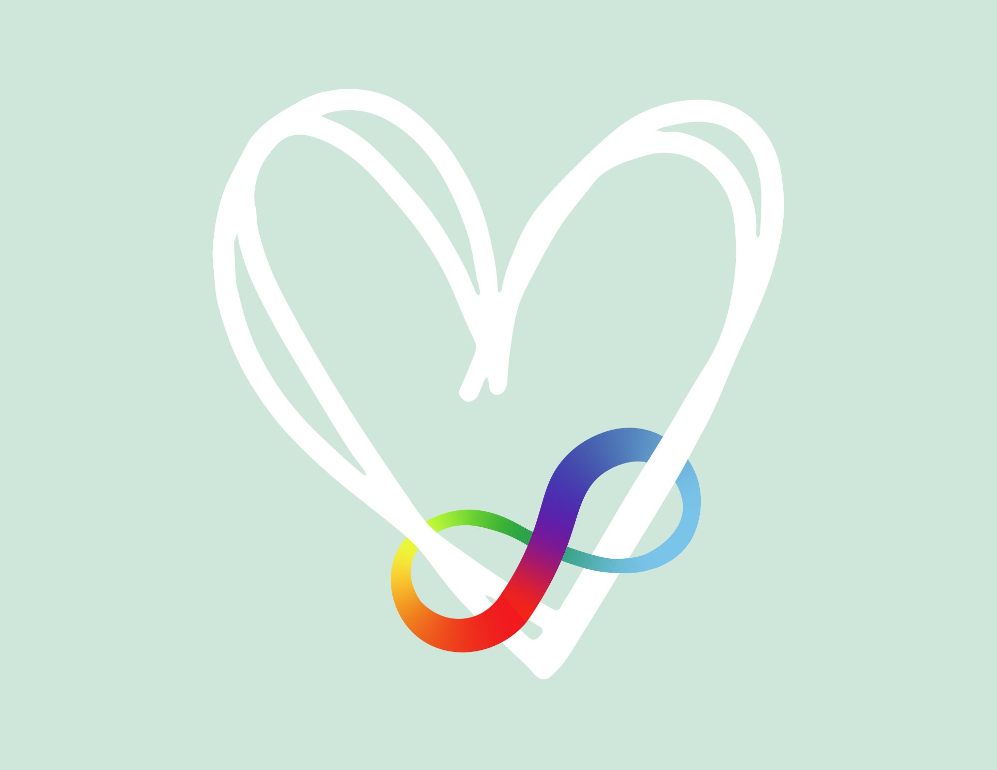 Autism Infinity Symbol and Heart PNG | Autism Acceptance PNG | Hand ...