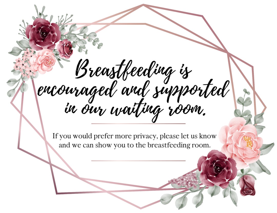 Breastfeeding Welcome Sign PDF, Breastfeeding Safe Space Gift ...