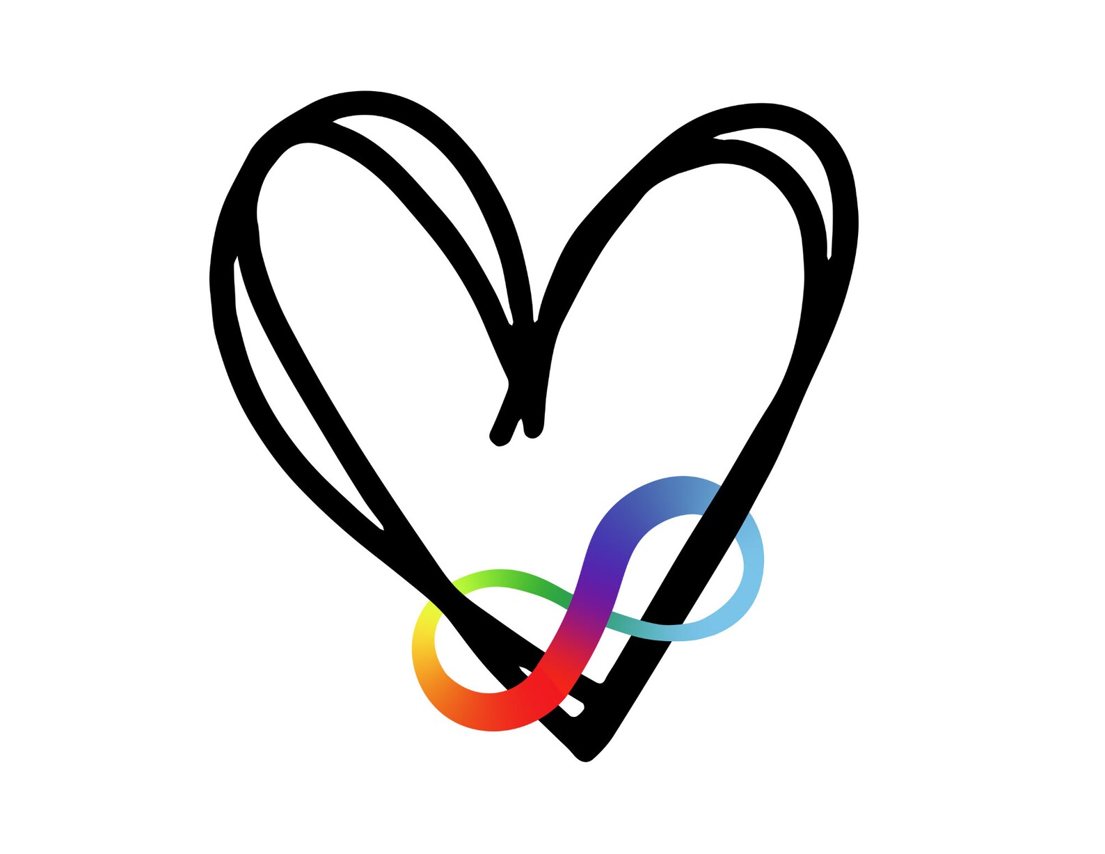 Autism Infinity Symbol and Heart PNG | Autism Acceptance PNG | Hand ...