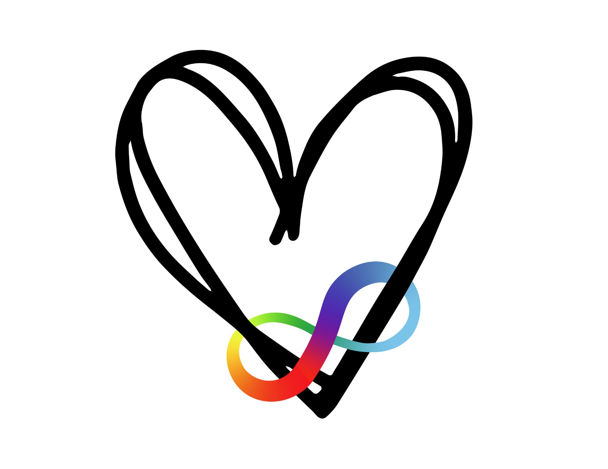 Autism Infinity Symbol and Heart PNG | Autism Acceptance PNG | Hand ...