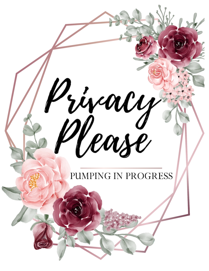 Pumping Sign PDF, Baby Shower Gift, Printable PDF, Breastfeeding Sign ...