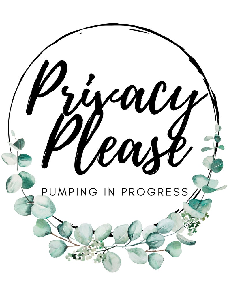 Pumping Sign PDF, Baby Shower Gift, Printable PDF, Breastfeeding Sign ...