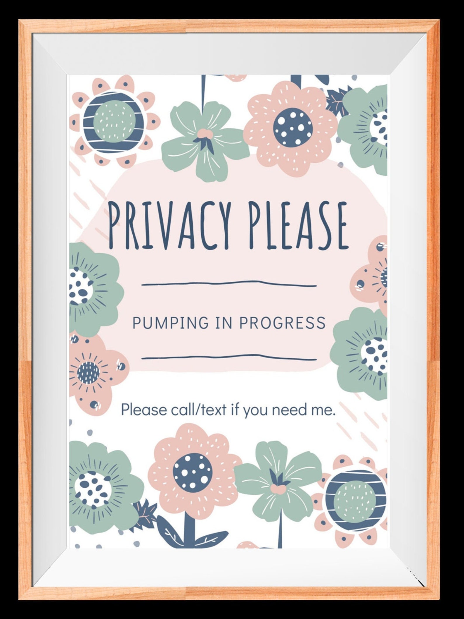 Pumping Sign PDF, Baby Shower Gift, Printable PDF, Breastfeeding Sign ...