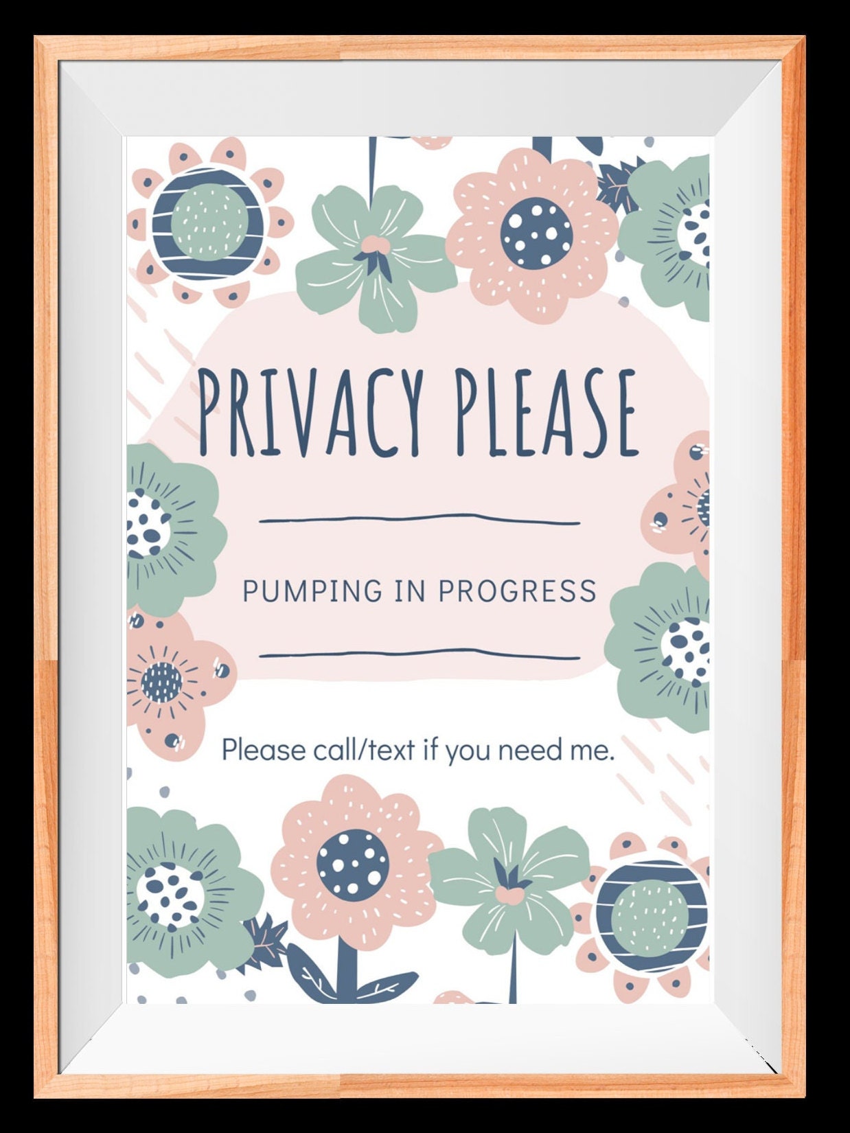 Pumping Sign PDF, Baby Shower Gift, Printable PDF, Breastfeeding Sign ...