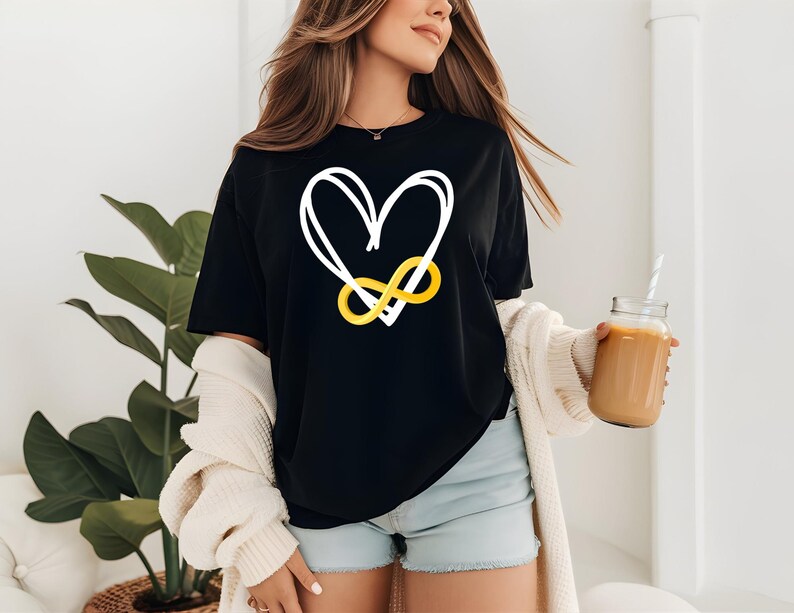 Autism Gold Infinity Symbol & Heart PNG Autism Acceptance PNG Hand ...