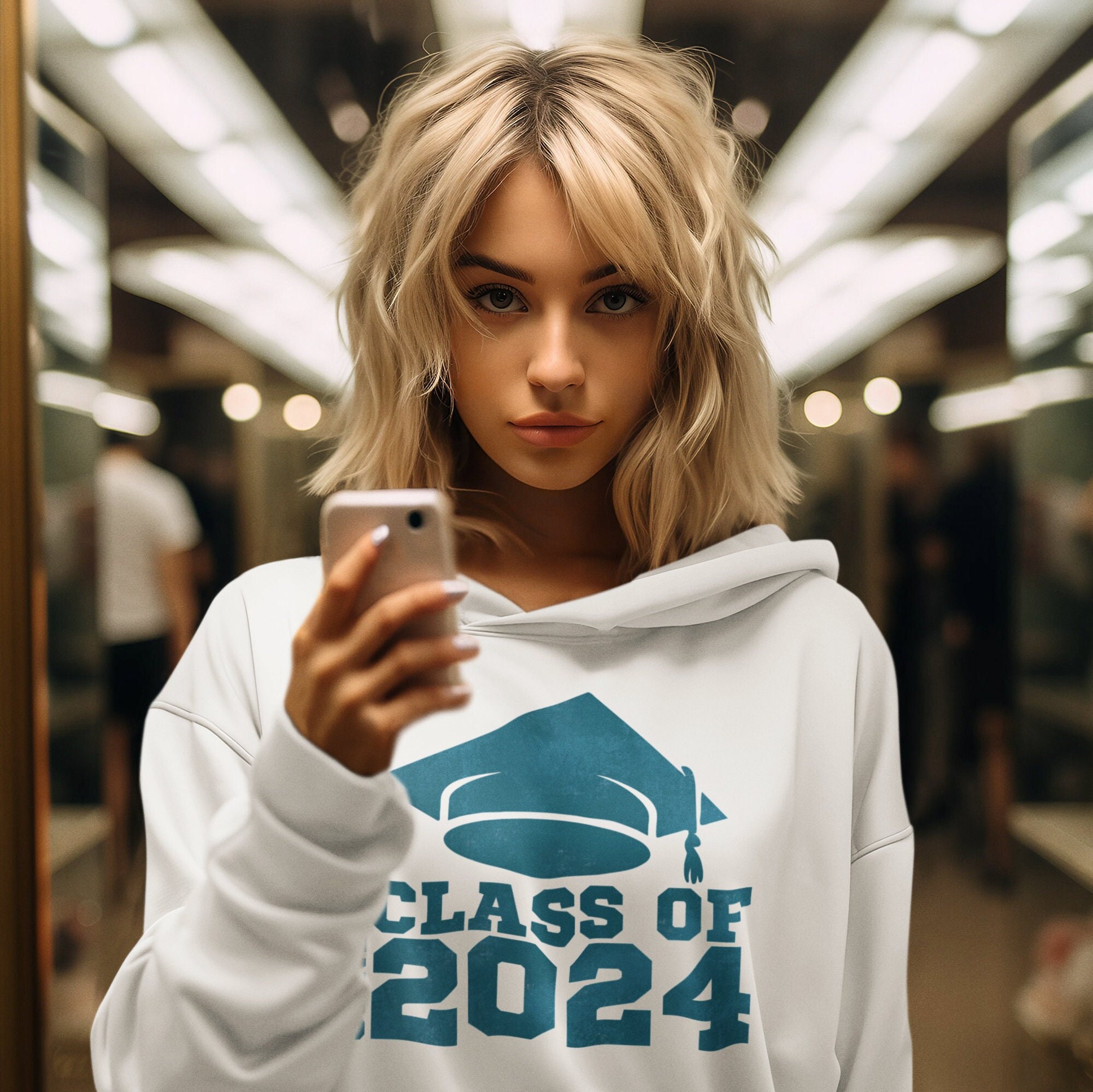 Class of 2024 Senior College Graduation Canva Frames Templates. Set of ...