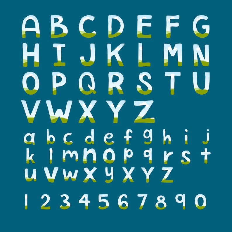 Doodle Alphabet Canva Frames Templates. Editable Drag and Drop Letters ...