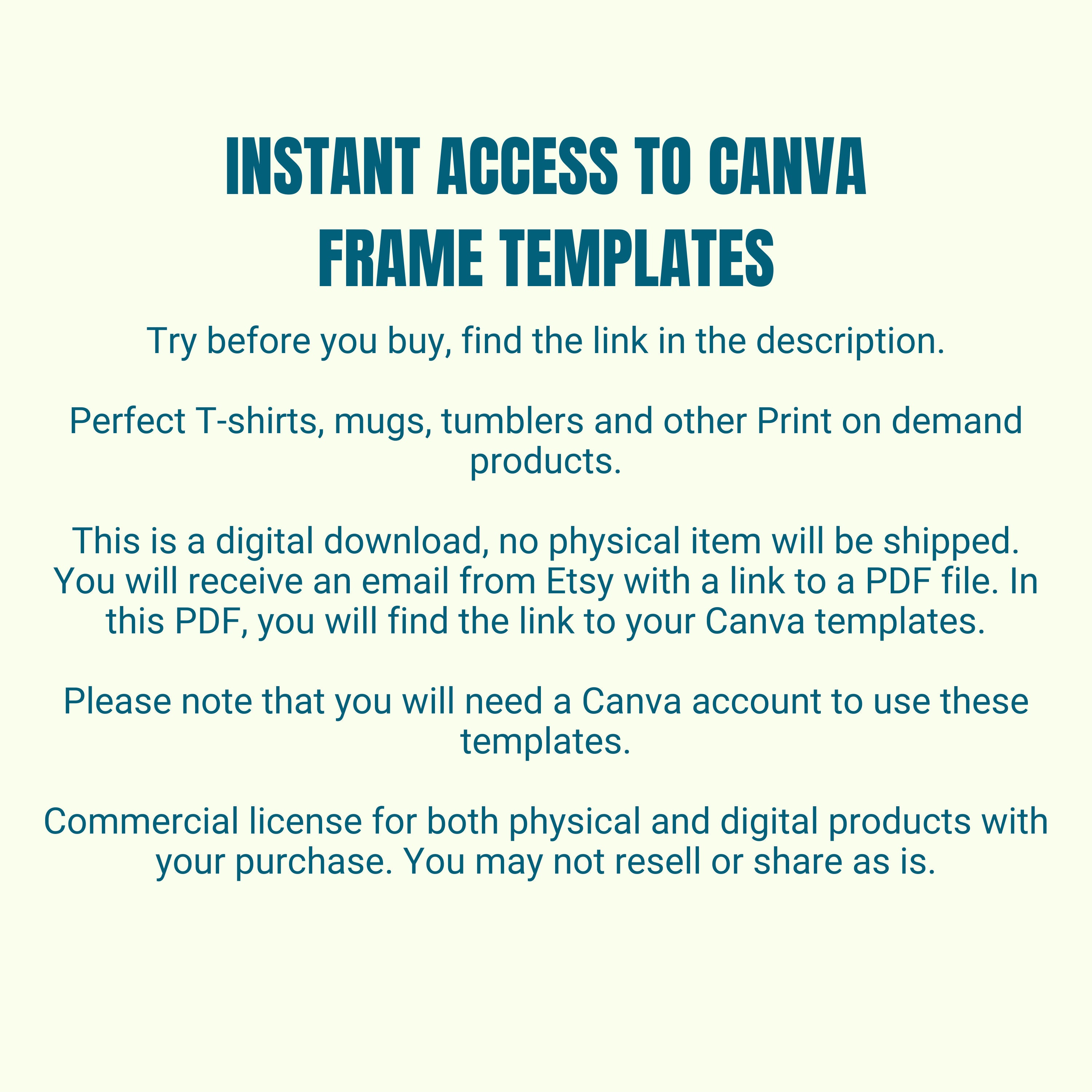 Canva Frames Templates With Distressed Borders Bundle, Easy Drag and ...