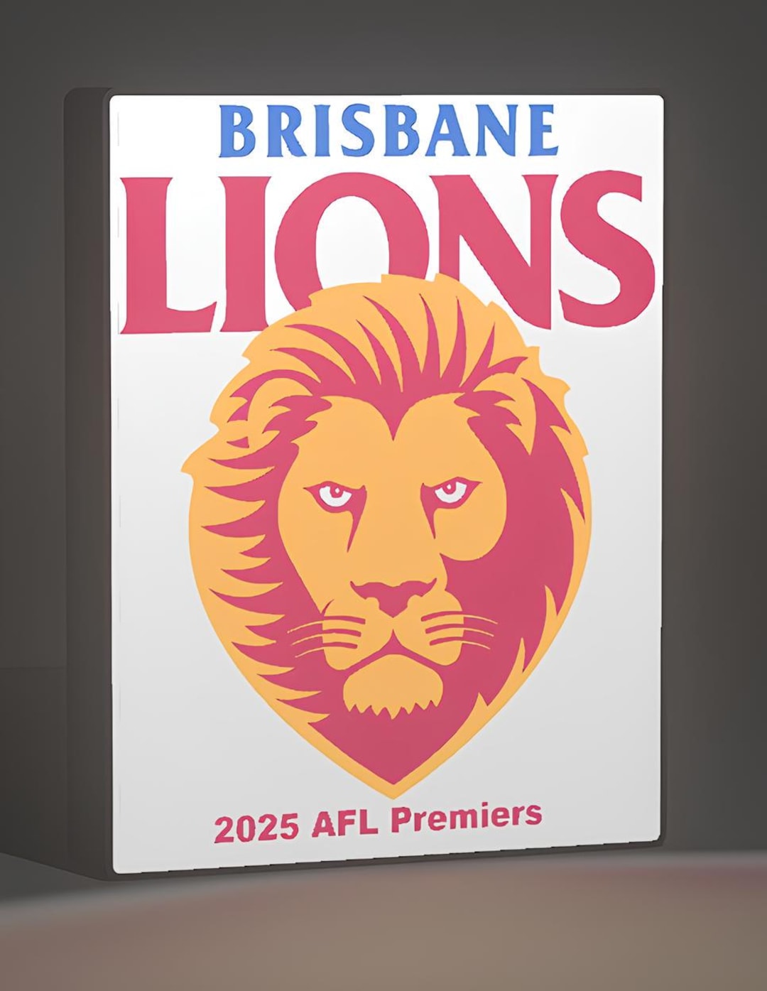 AFL Brisbane Lions 2025 Premiers Light Box, Night Light - Etsy
