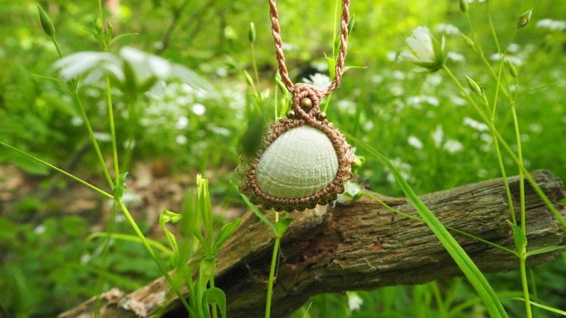 Handmade Macrame Shell Necklace - Etsy