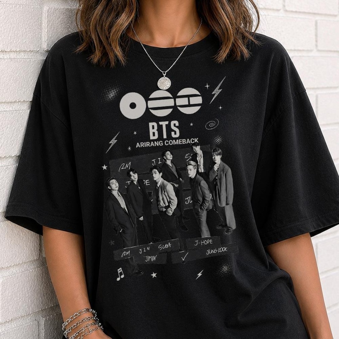 BTS Arirang Comeback Shirt, Bangtan Boys Graphic Tee, Retro Kpop ...