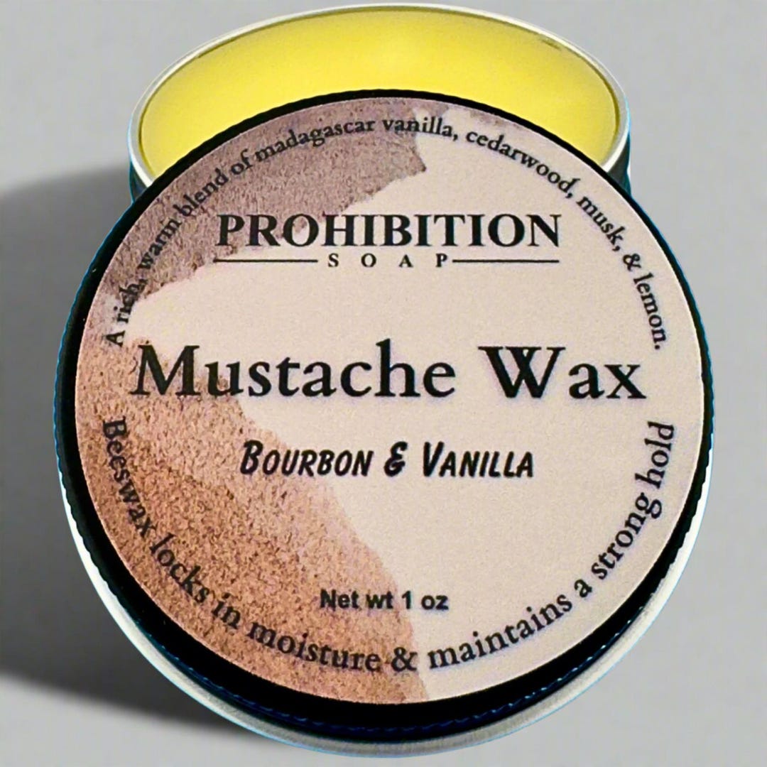 Prohibition Soap Mustache Wax: Organic Jojoba & Castor Oil - 1 Oz - Etsy