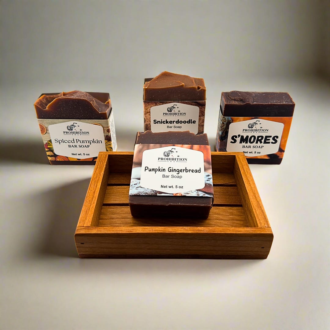 Prohibition Soap Comfort Food Bar Soap Gift Set 4 Bar Gift Set of Shea ...