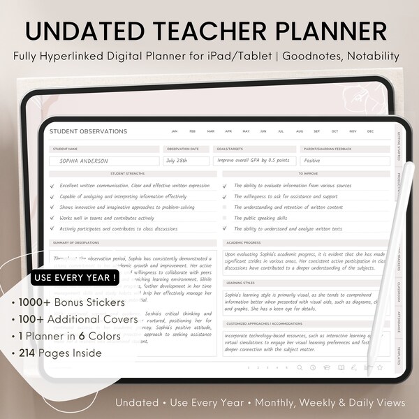 Teacher Planner - Etsy