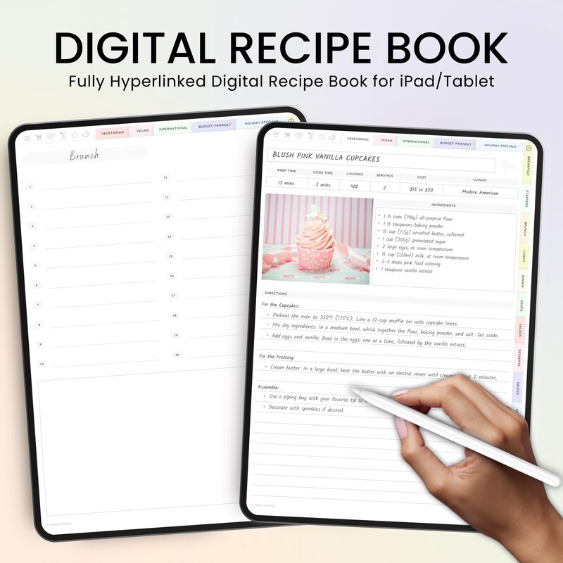 Blank Recipe Book - Etsy