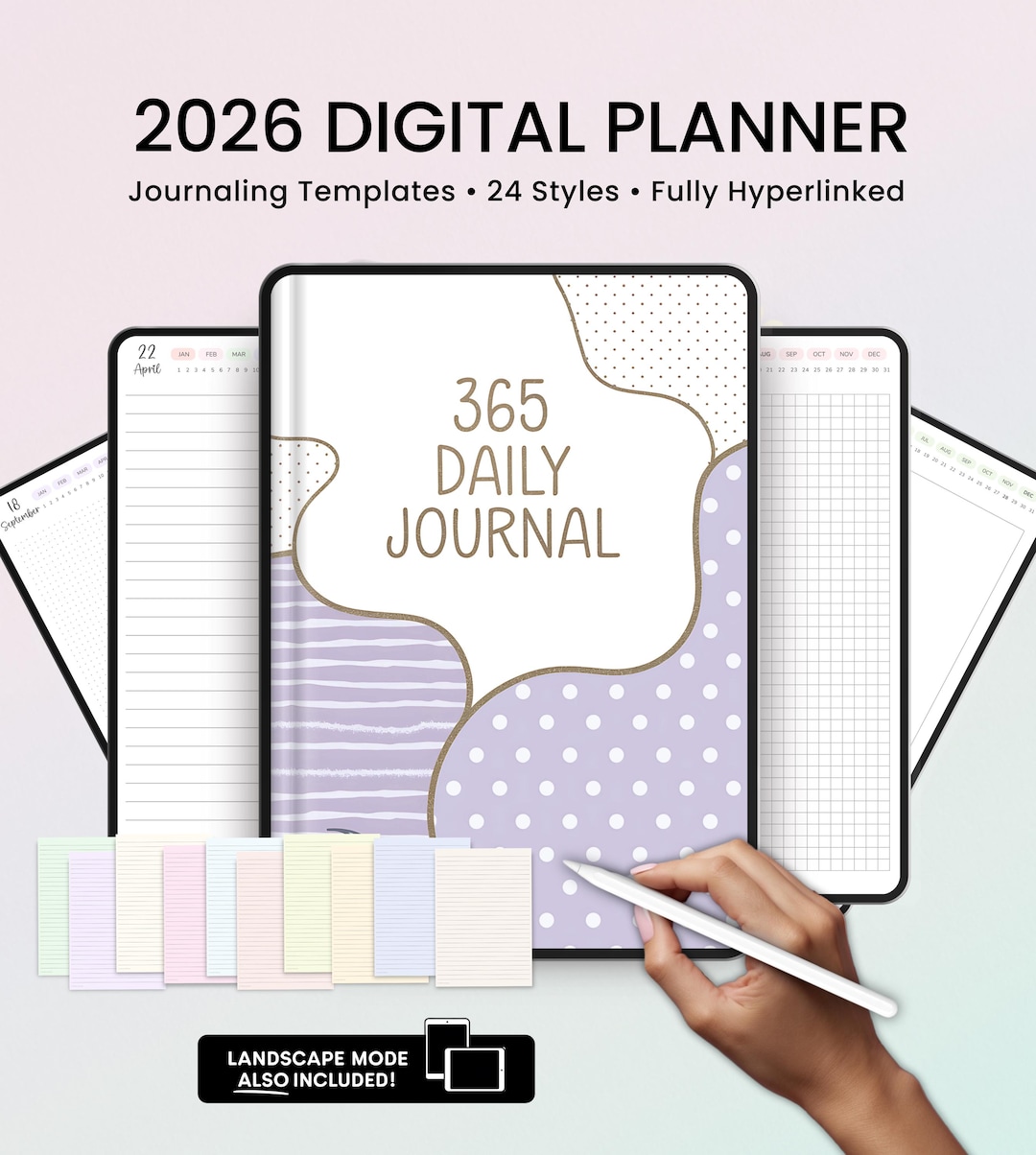 365-day Digital Pages | Templates for Goodnotes, Notability, Ipad ...