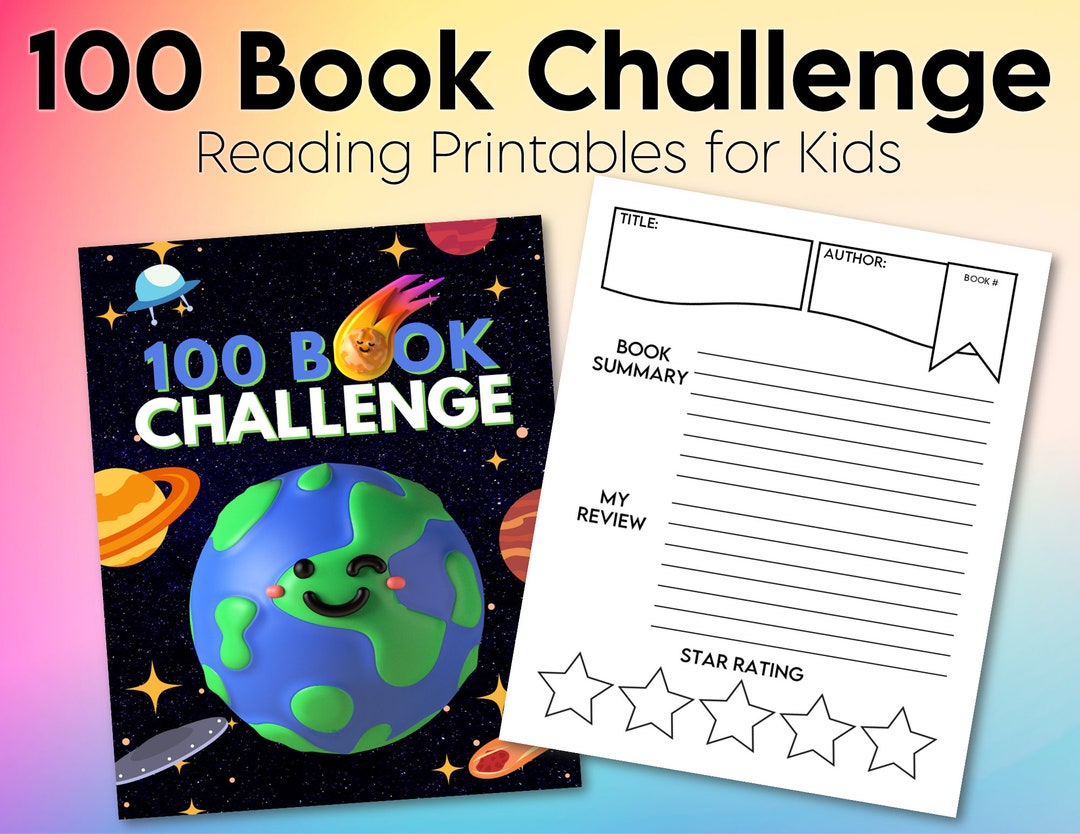 Summer Reading for Kids, 100 Book Challenge, Printable Reading Log ...