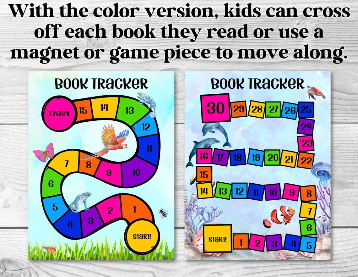 Instant Summer Reading Log Gameboard Chart Keep Kids - Etsy