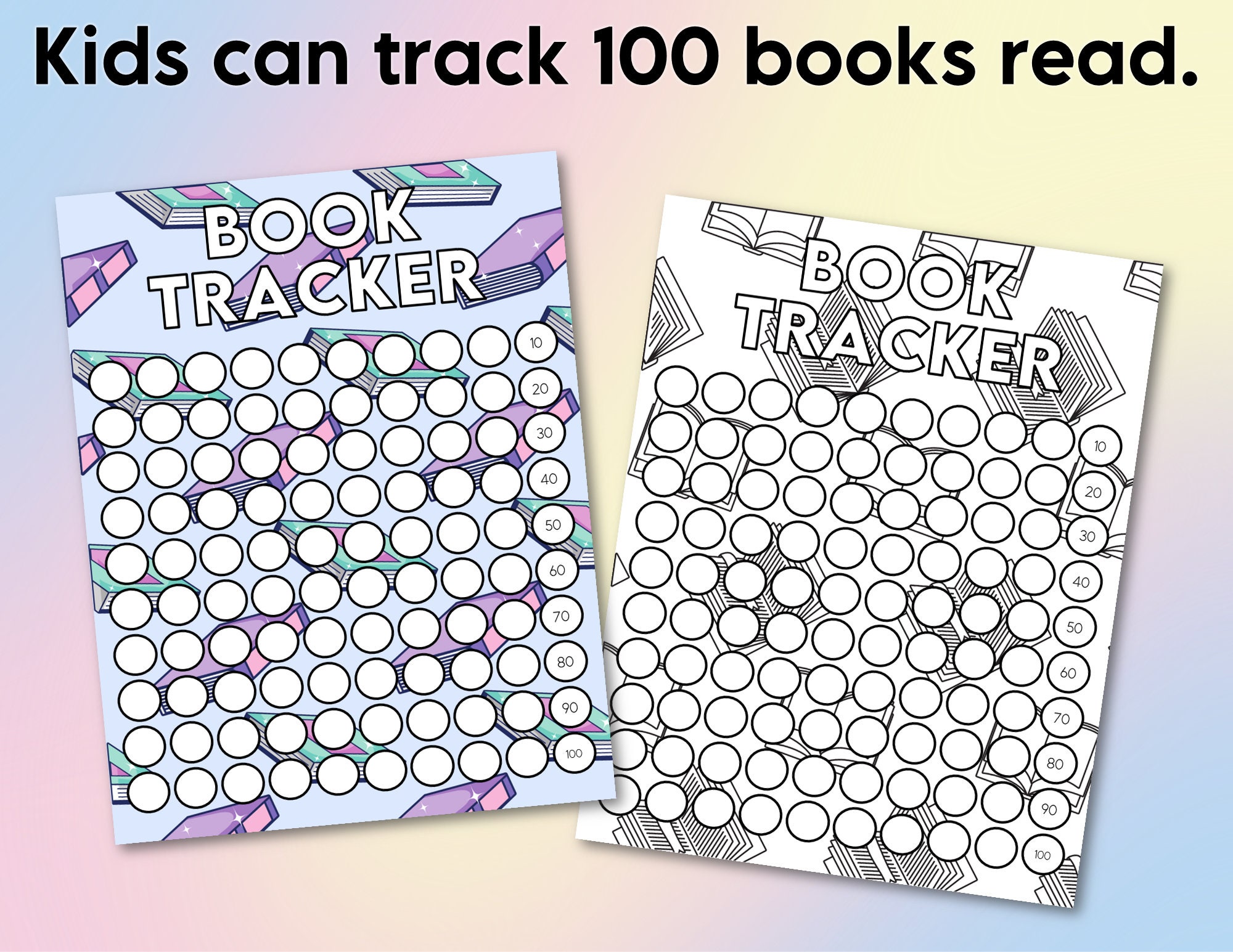 Summer Reading for Kids, 100 Book Challenge, Printable Reading Log ...