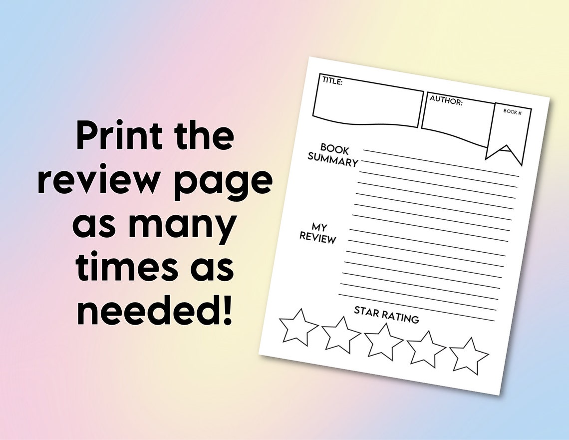 Summer Reading for Kids, 100 Book Challenge, Printable Reading Log ...