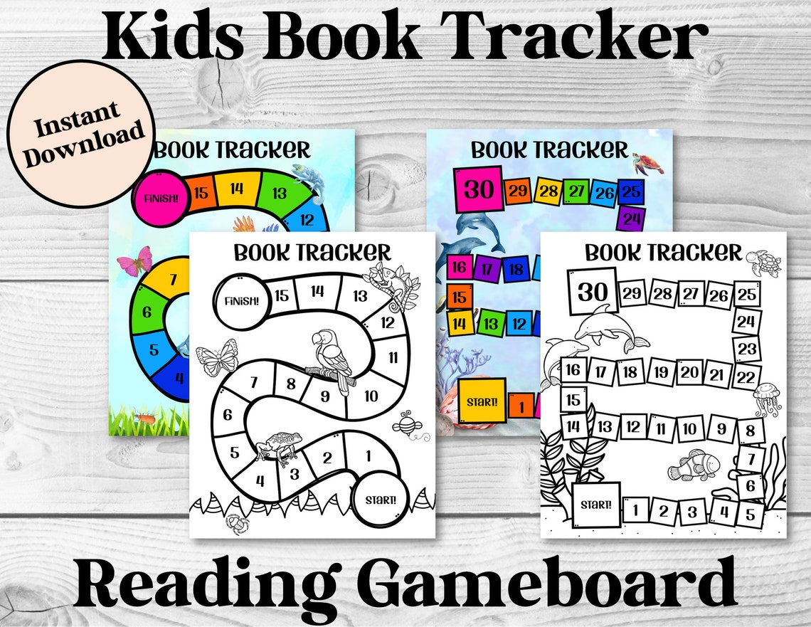 Instant Summer Reading Log Gameboard Chart Keep Kids - Etsy