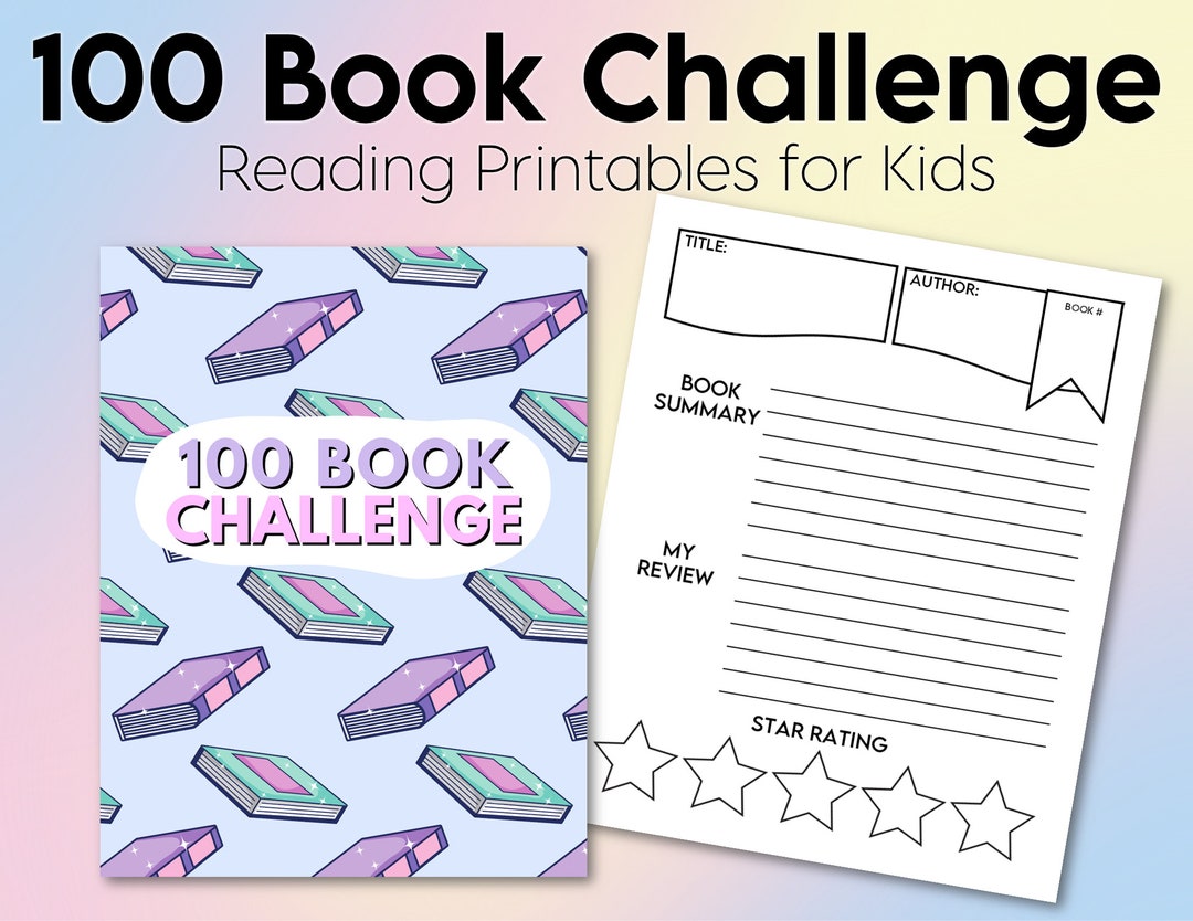 Summer Reading for Kids, 100 Book Challenge, Printable Reading Log ...