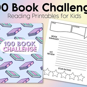 Summer Reading for Kids, 100 Book Challenge, Printable Reading Log ...