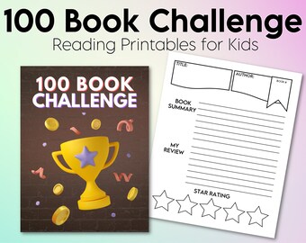Summer Reading for Kids, 100 Book Challenge, Printable Reading Log ...