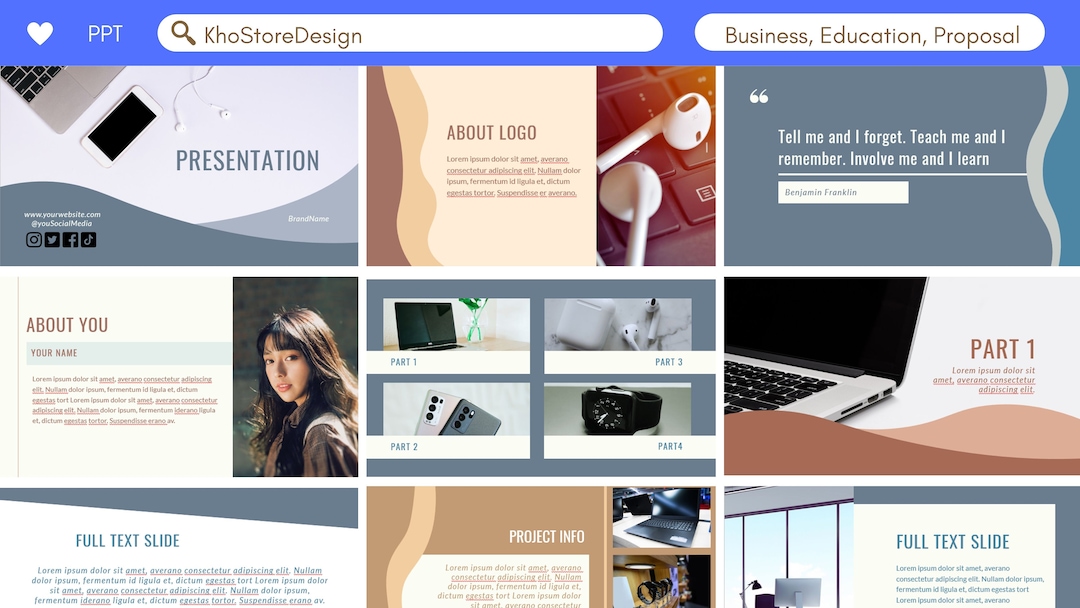 Clear Modern Power Point Presentation Slide Presentation - Etsy