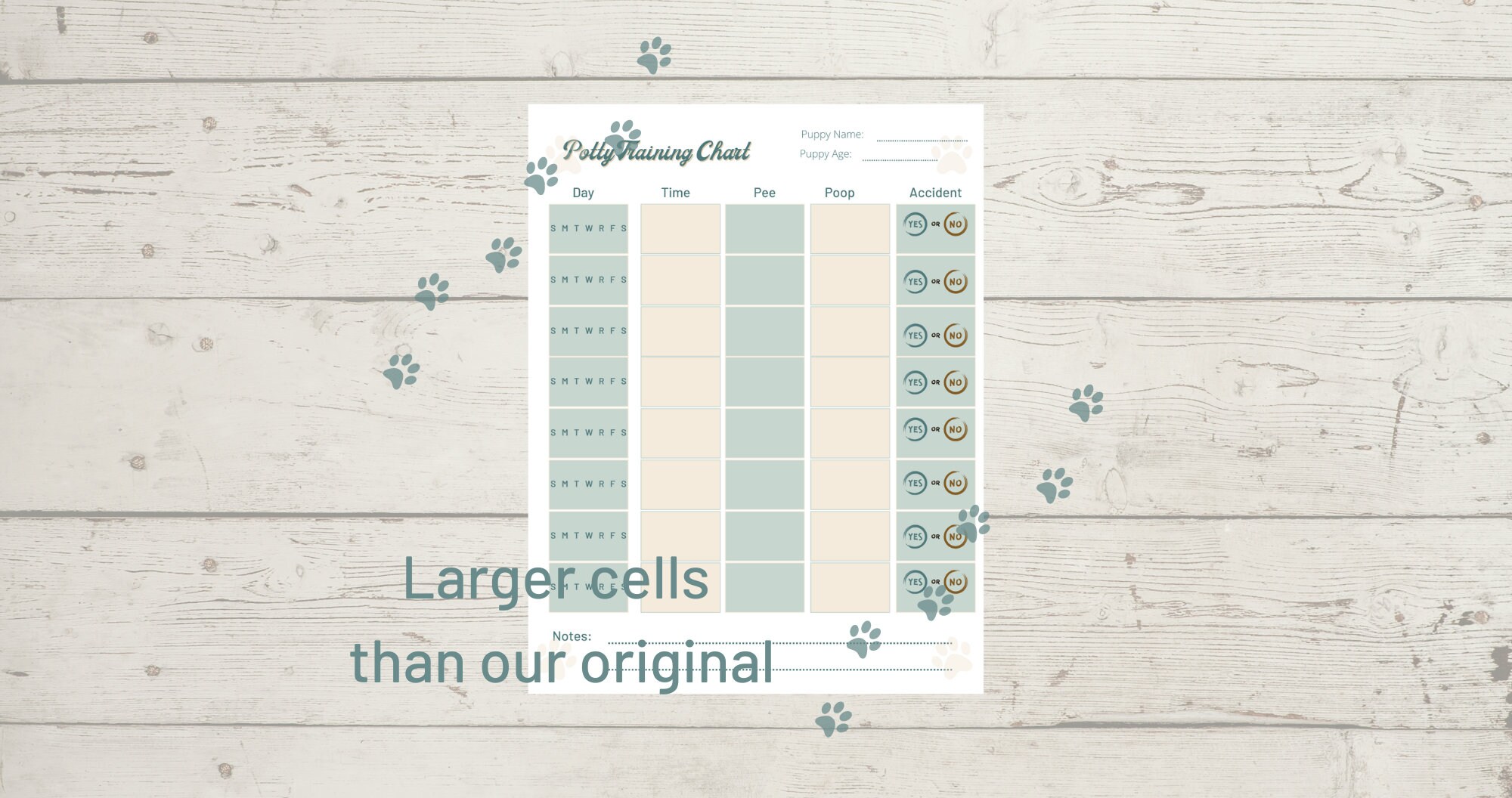 Puppy Potty Training Chart - Instant Download - PDF - Etsy