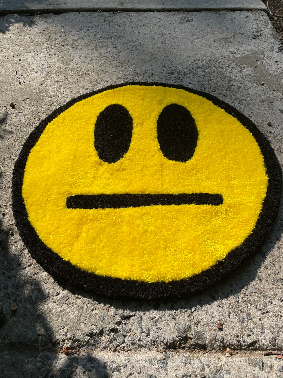 Blank Face Emoji Rug 100% Acrylic Rug - Etsy